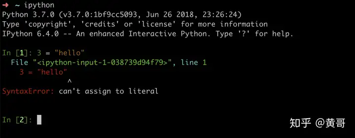 Python can't assign to literal？ - 知乎