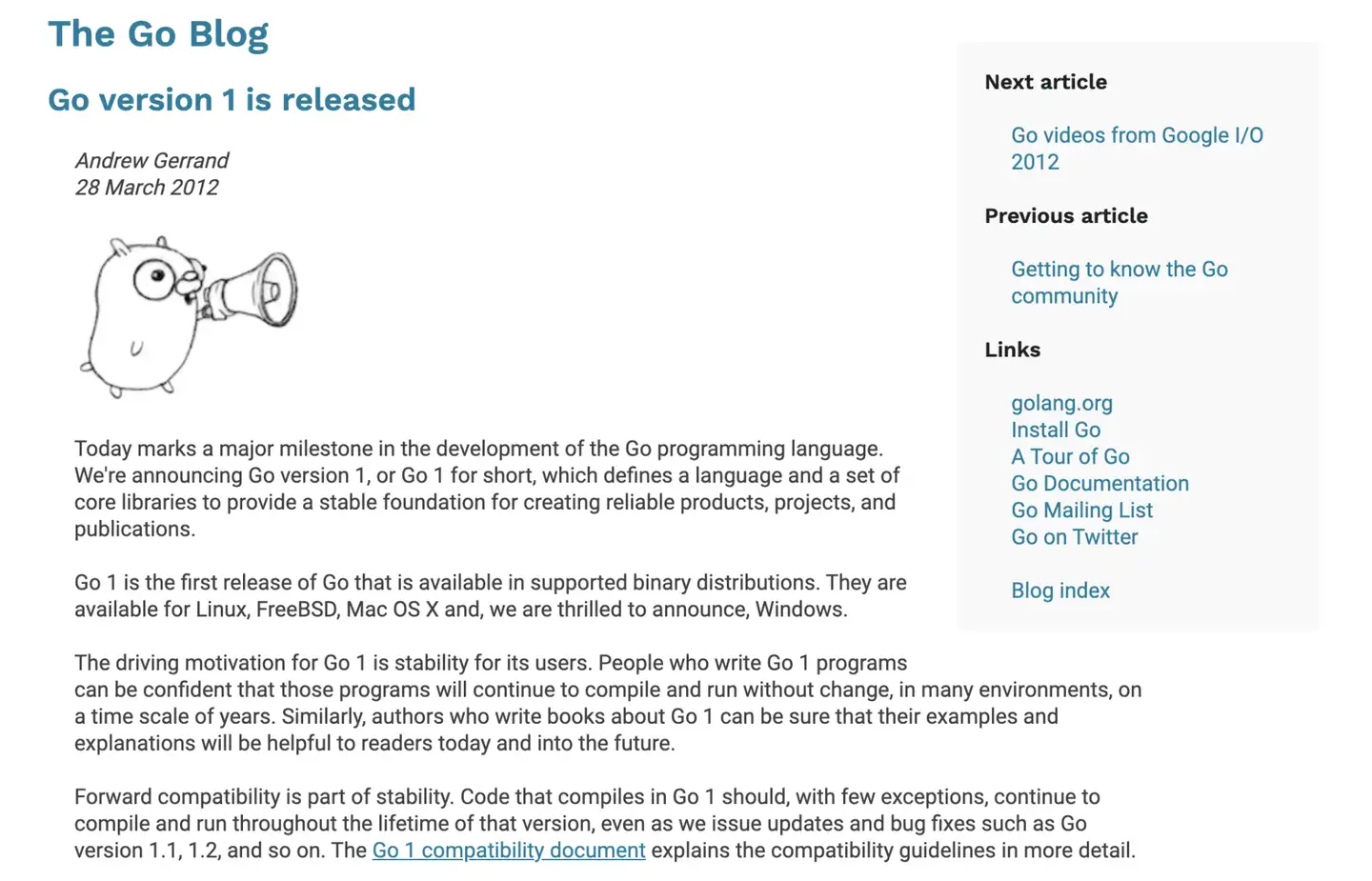 前世今生：你不得不了解的Go的历史和现状 - lobtao - 博客园