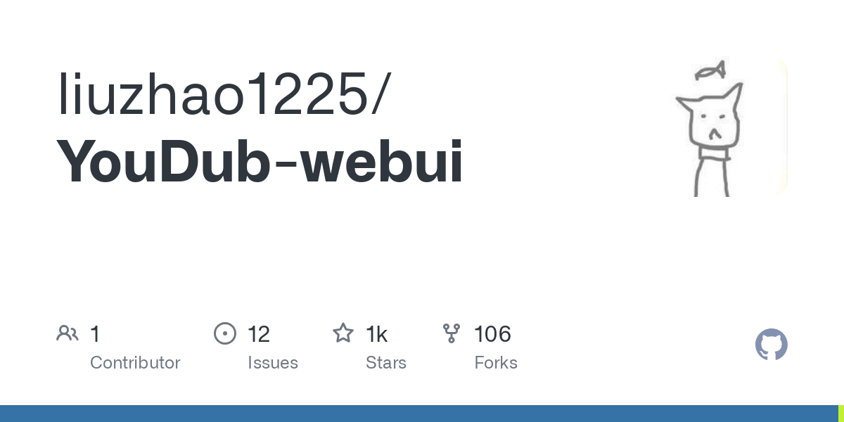 YouDub-webui ：旨在将 YouTube 和其他平台上的高质量视频翻译并配音成中文版本