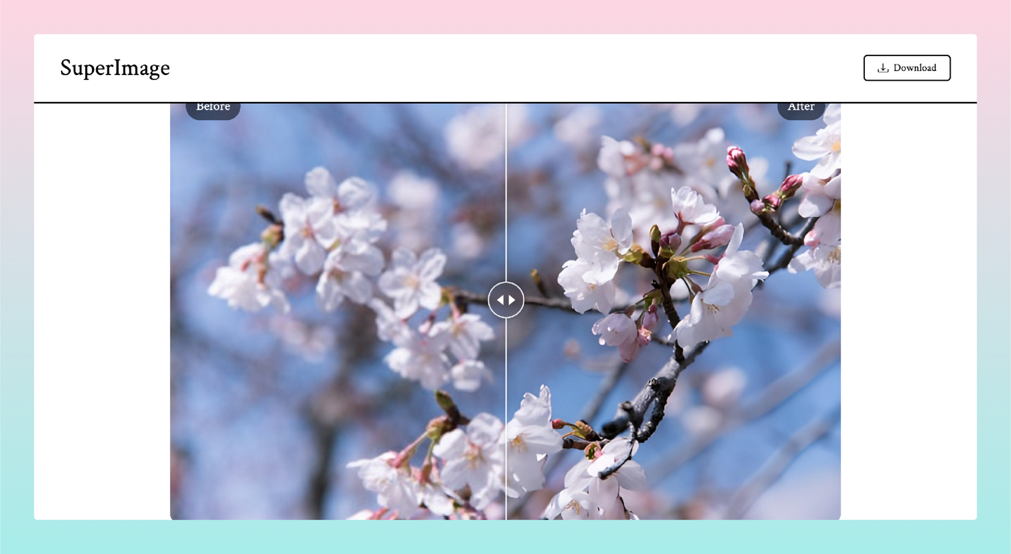 SuperImage：照片AI画质增强，增大图片尺寸的软件