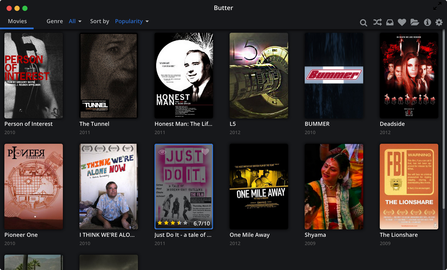 Popcorn Time：一款多平台的免费开源BitTorrent客户端，集成媒体播放器功能
