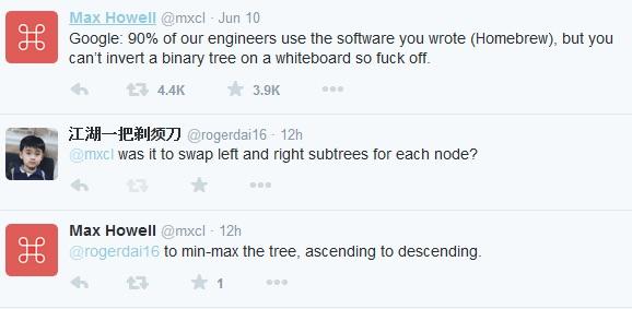 如何看待 Max Howell 被 Google 拒绝？ - 知乎