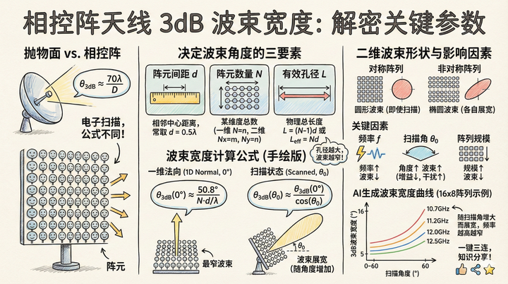 一维/二维相控阵天线3dB波束宽度的计算，附AI自动生成可视化图形 - 知乎