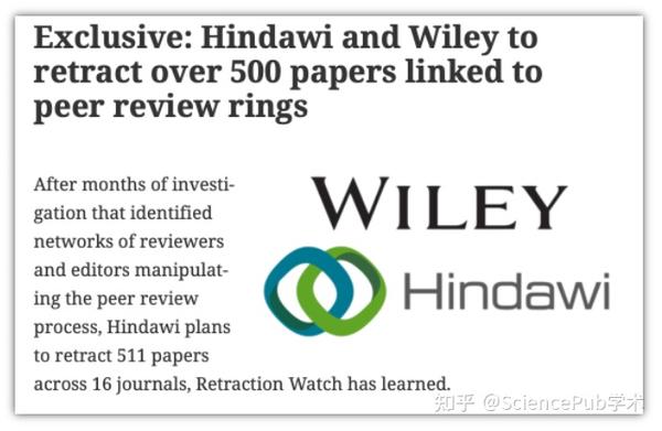 Hindawi再次大规模撤稿，旗下一特刊被撤回了300多篇文章 - 知乎
