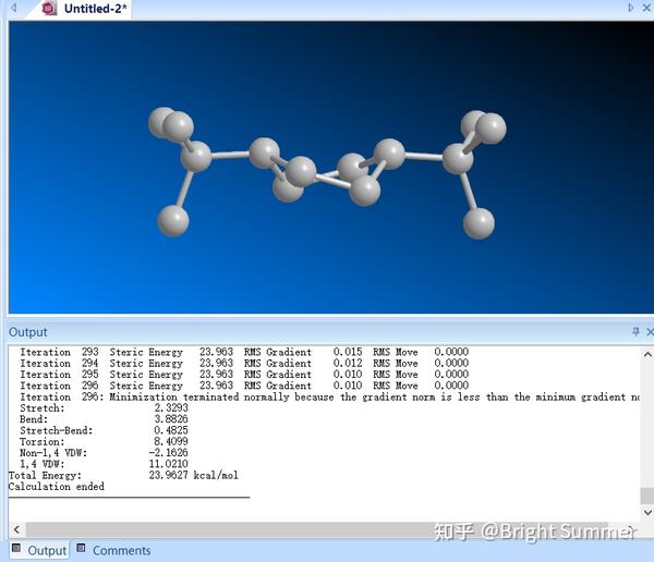4 Chem3D的MM2计算 与 角度的扫描 - 知乎