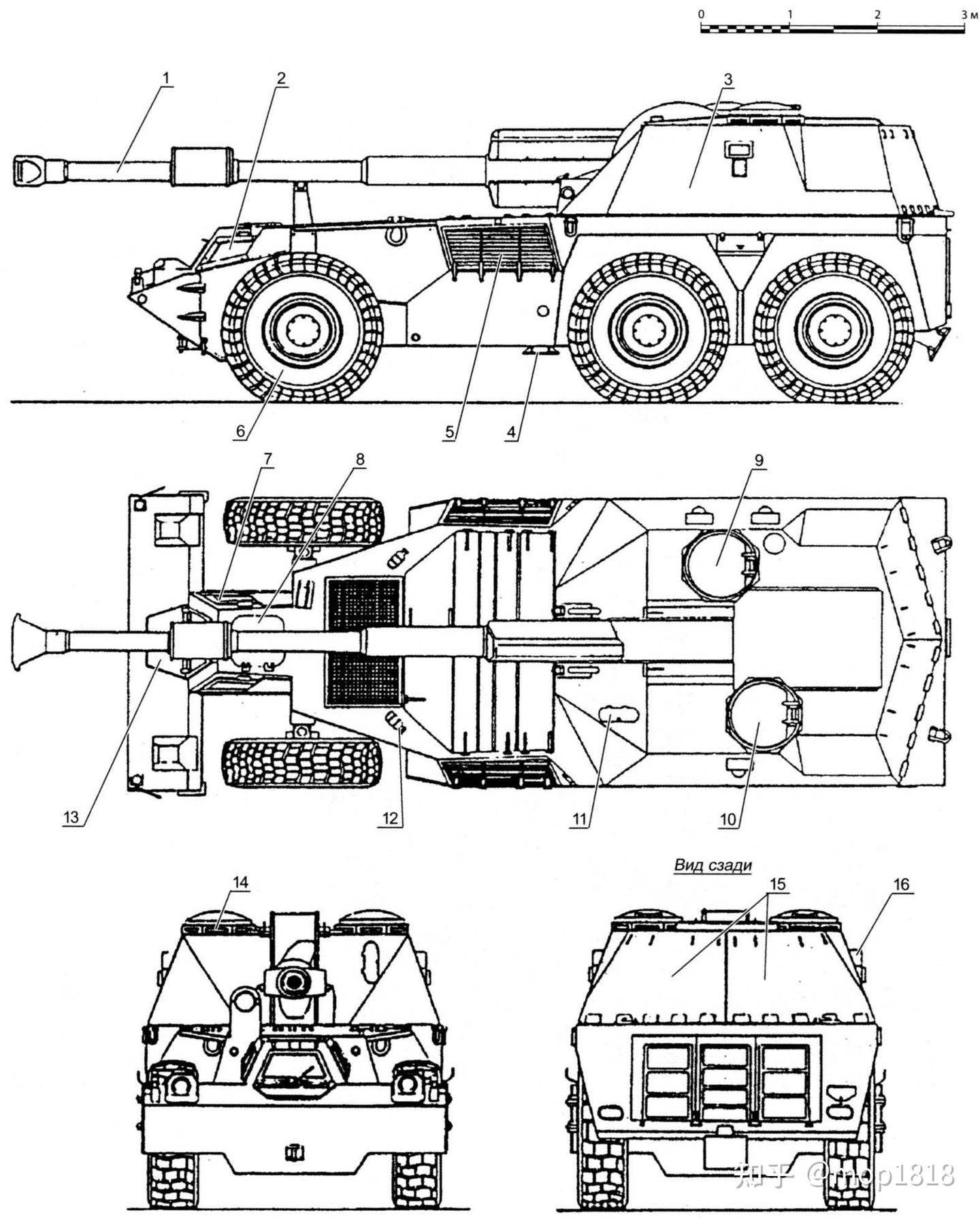 【外网：中英对照】南非G6"犀牛"轮式自行火炮（South Africa G6 "Rhino" Self-Propelled ...