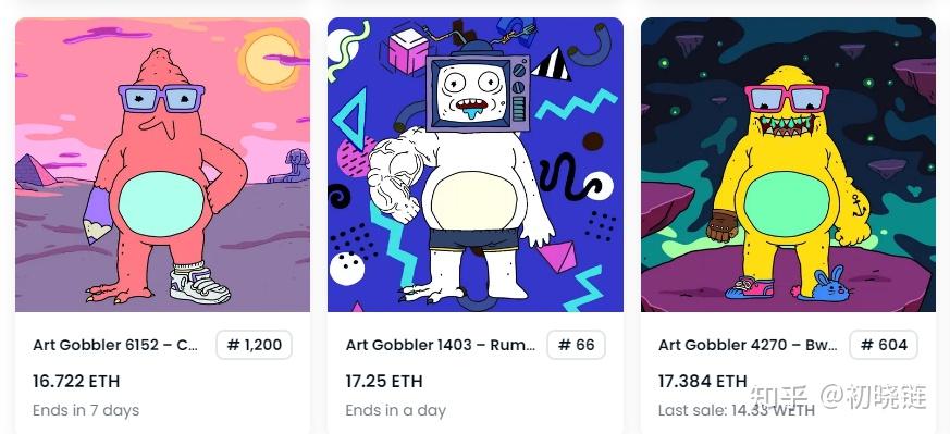 社会性试验NFT项目Art Gobbler 2天涨到22000多美元 - 知乎