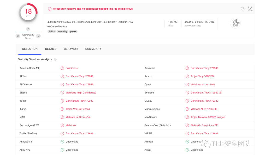 Tide安全团队——远控免杀专题(76)-基于Go的各种API免杀测试 - 知乎