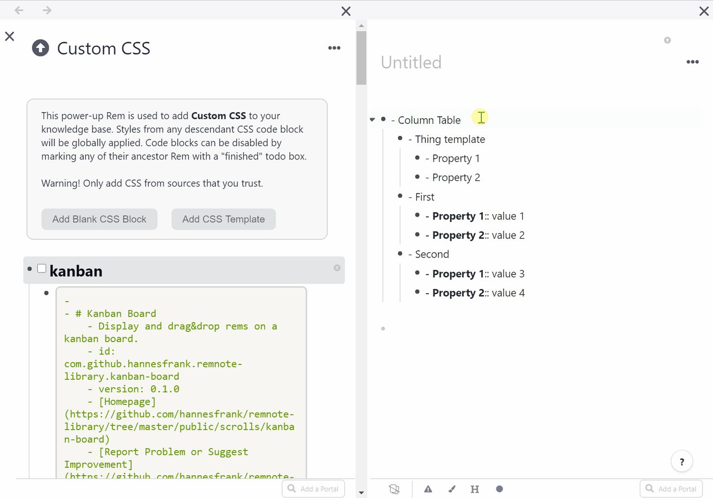 RemNote威廉笔记教学015之CSS的添加，看板、表格、快速自定义等，功能加强篇。 - 知乎