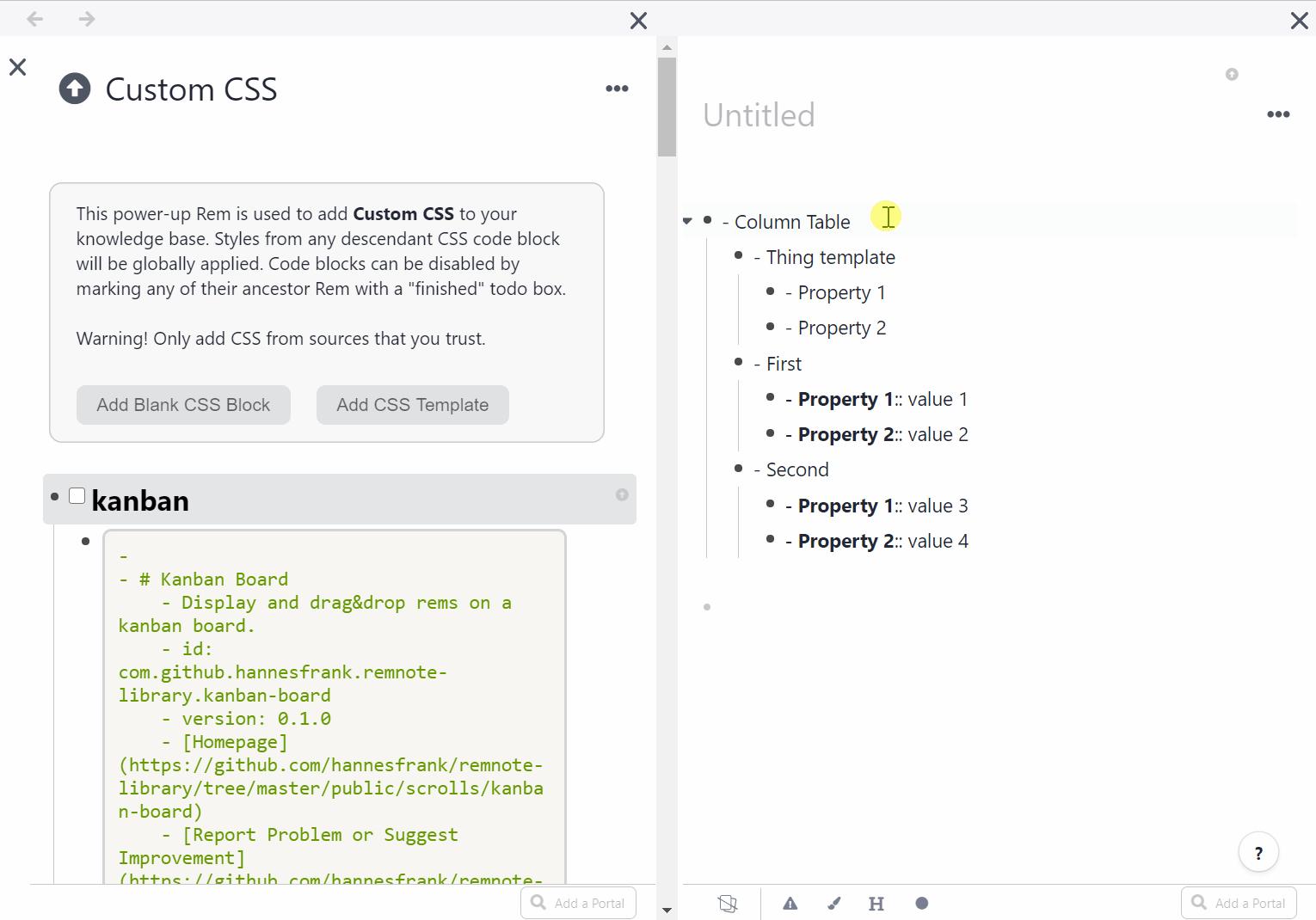 RemNote威廉笔记教学015之CSS的添加，看板、表格、快速自定义等，功能加强篇。 - 知乎