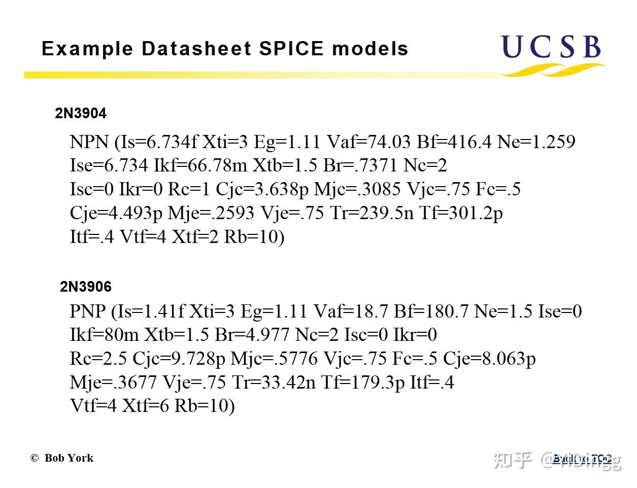 BJT 和 MOS 等常见 SPICE 模型中各参数的含义 (The Definitions of SPICE Model ...