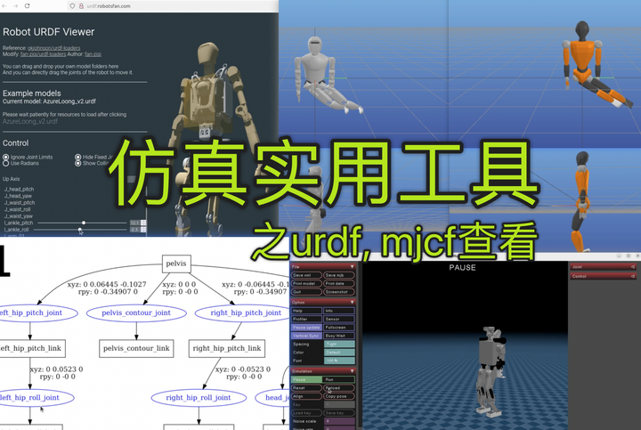 仿真实用工具之urdf，mjcf查看 - 知乎