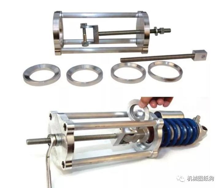 【工程机械】shock spring compressor减震器3D数模图纸 STP格式 - 知乎