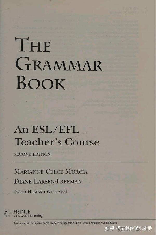 The grammar book an ESLEFL teacher's course by Celce-Murcia, Marianne ...