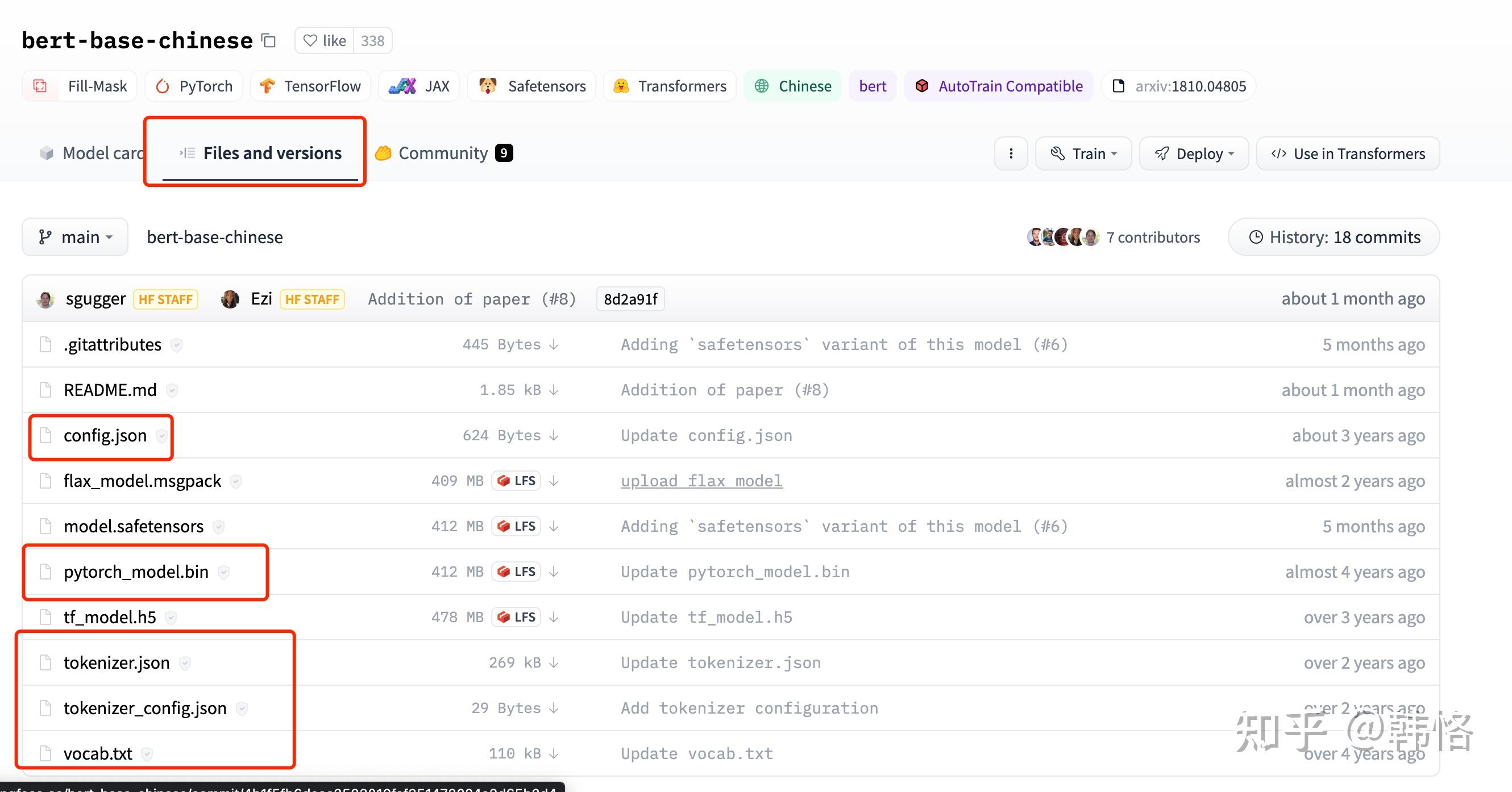 pytorch版本 bert-base-chinese模型文件下载 - 知乎