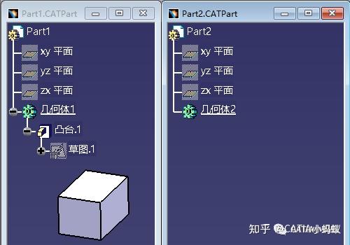 [CATIA知识点] CATIA V5， CATPart关联设计实体图标详解，结构树实体图标上的小logo是怎么来的？ - 知乎