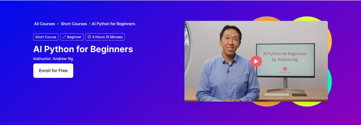 吴恩达新课程《AI Python for Beginners》 - 知乎