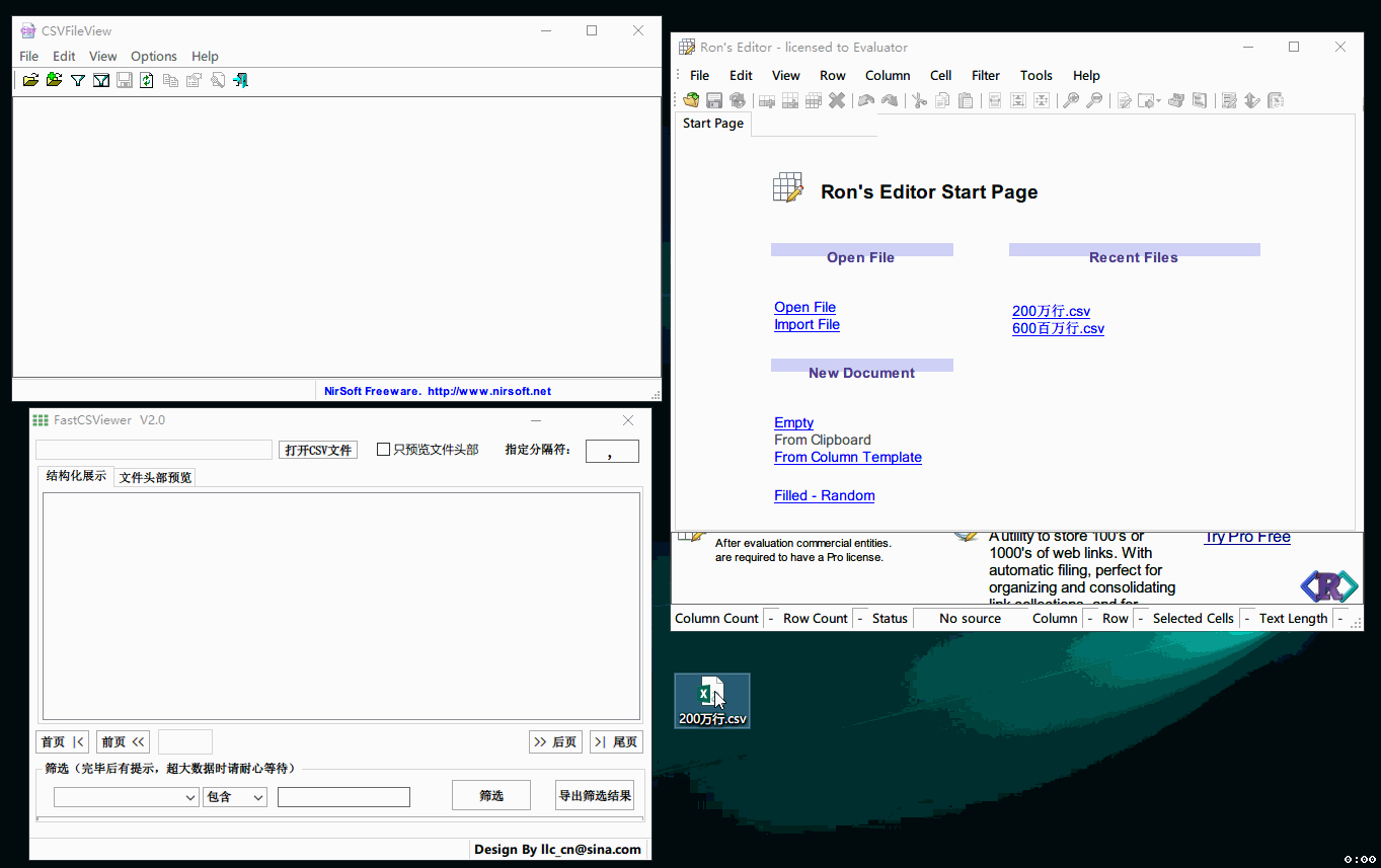 三款小巧的CSV文件查看器加载速度对比 - 知乎