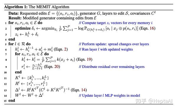 MEMIT: Transformer 中的批量Memory Edit - 知乎
