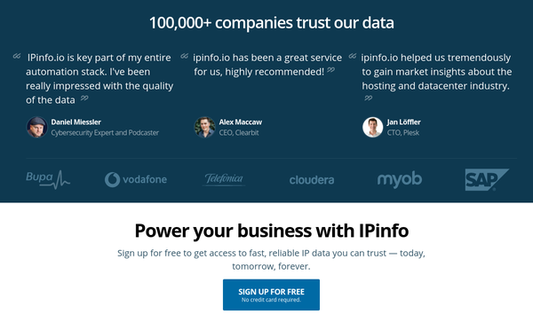 酷站推荐 - ipinfo.io - IPinfo | IP address database - 知乎