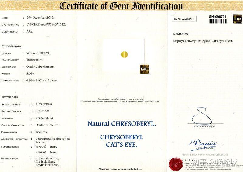 细数斯里兰卡的各种珠宝鉴定证书：GIC、EGL、CGL、RGL、TGL、AGTL、CGJ - 知乎