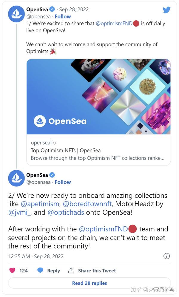 OpenSea NFT 市场增加了对Optimism的支持 - 知乎