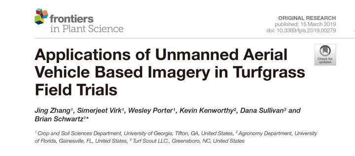 FRONT PLANT SCI | 无人机图像在草坪田间试验中的应用 - 知乎