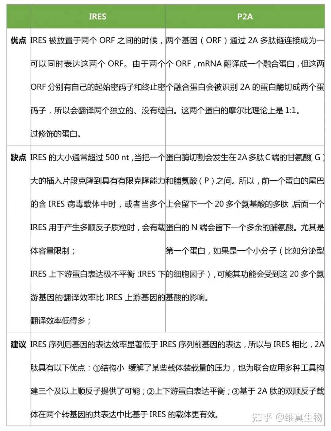 载体构建中IRES和P2A如何选择？ - 知乎