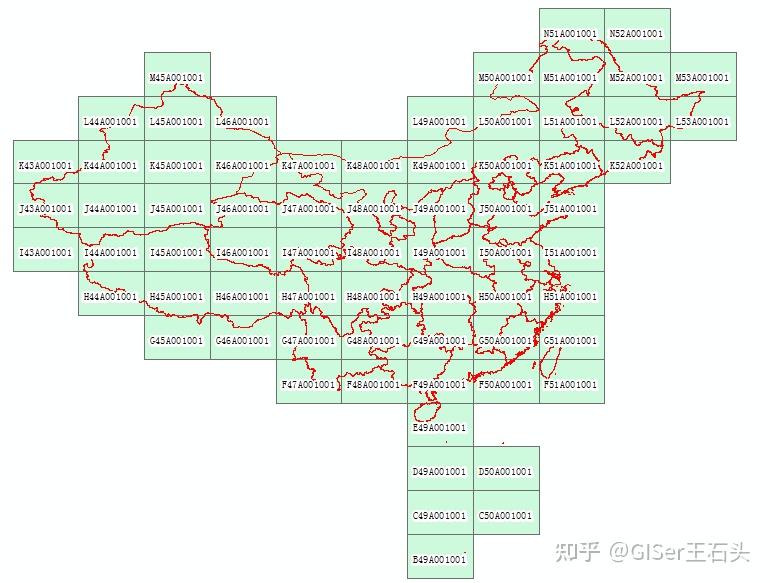全国1:1万至1:100万比例尺图幅接合图表分享（附下载链接） - 知乎