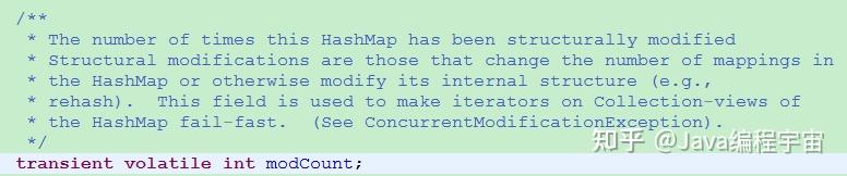 面试官：HashMap中变量modCount的真实作用是什么 - 知乎