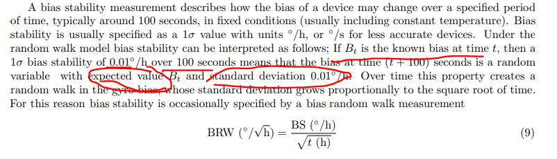 怎么才能形象的说明IMU的bias随机游走？ - 知乎