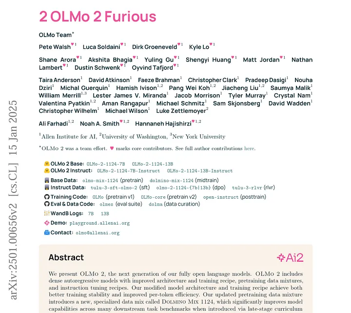 大语言模型推荐：最强完全开源模型 —— OLMo 2（深入解读 OLMo 2 技术报告） - 知乎