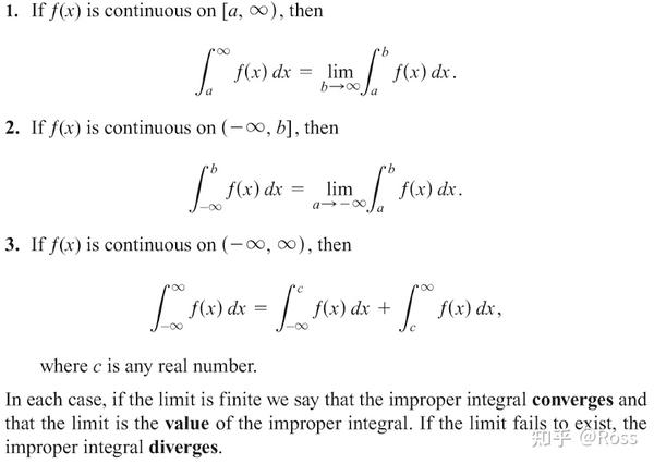 反常积分(Improper Intergrals) - 知乎