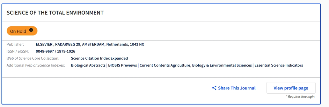 “总环”会重蹈《Chemosphere》的久辙吗？On Hold之后，是解除还是剔除？ - 知乎