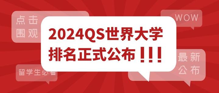 注意！2024QS世界大学排名，完整名单公布！掉出排名怎么办？ - 知乎