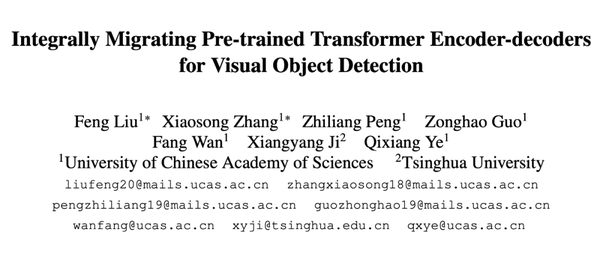 ICCV 2023 | 将MAE预训练好的Encoder-Decoder整体迁移到目标检测中 - 知乎