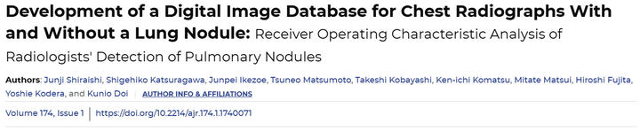 JSRT 肺部X-Ray影像区域识别数据集介绍 - 知乎