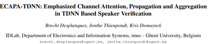 SpeechBrain ECAPA-TDNN代码分析 - 知乎