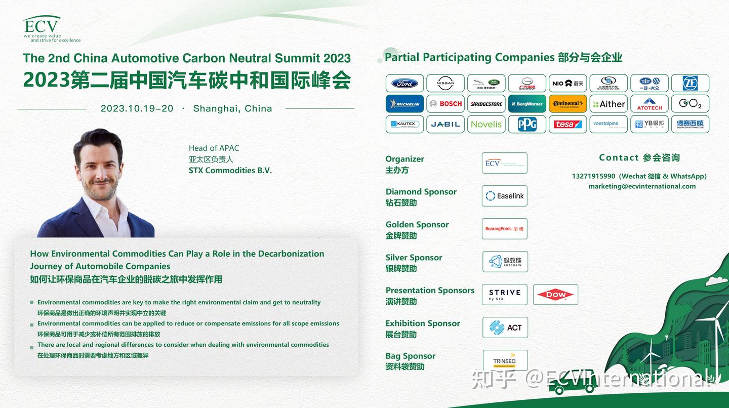 STX Commodities B.V.将出席2023第二届中国汽车碳中和峰会 - 知乎