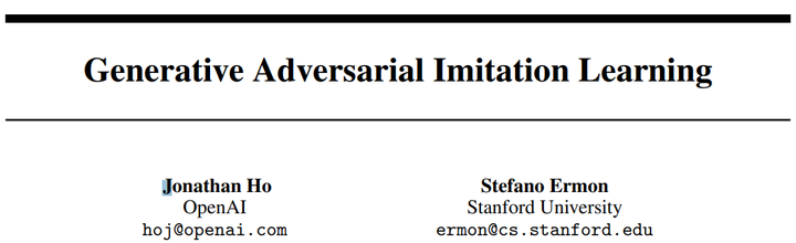 Generative adversarial imitation learning - 知乎