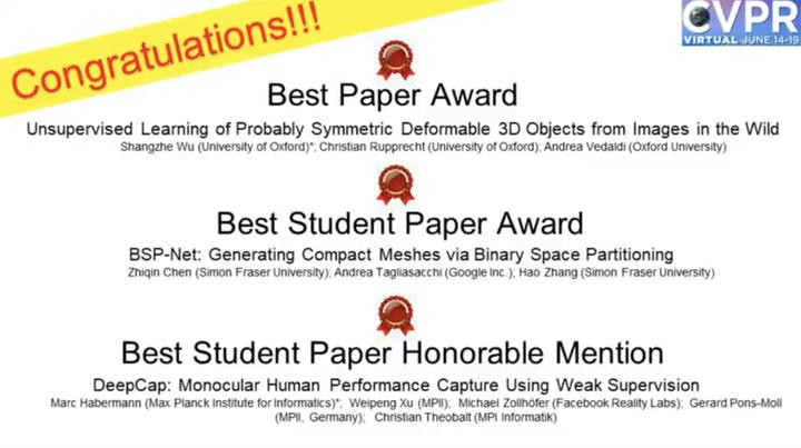 CVPR2020-最佳论文整理 - 知乎