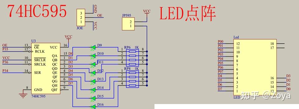 【51单片机系列】74HC595实现对LED点阵的控制 - 知乎