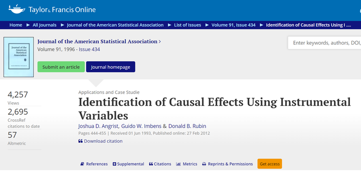 Angrist Vol. 01 工具变量与因果推断 - 知乎