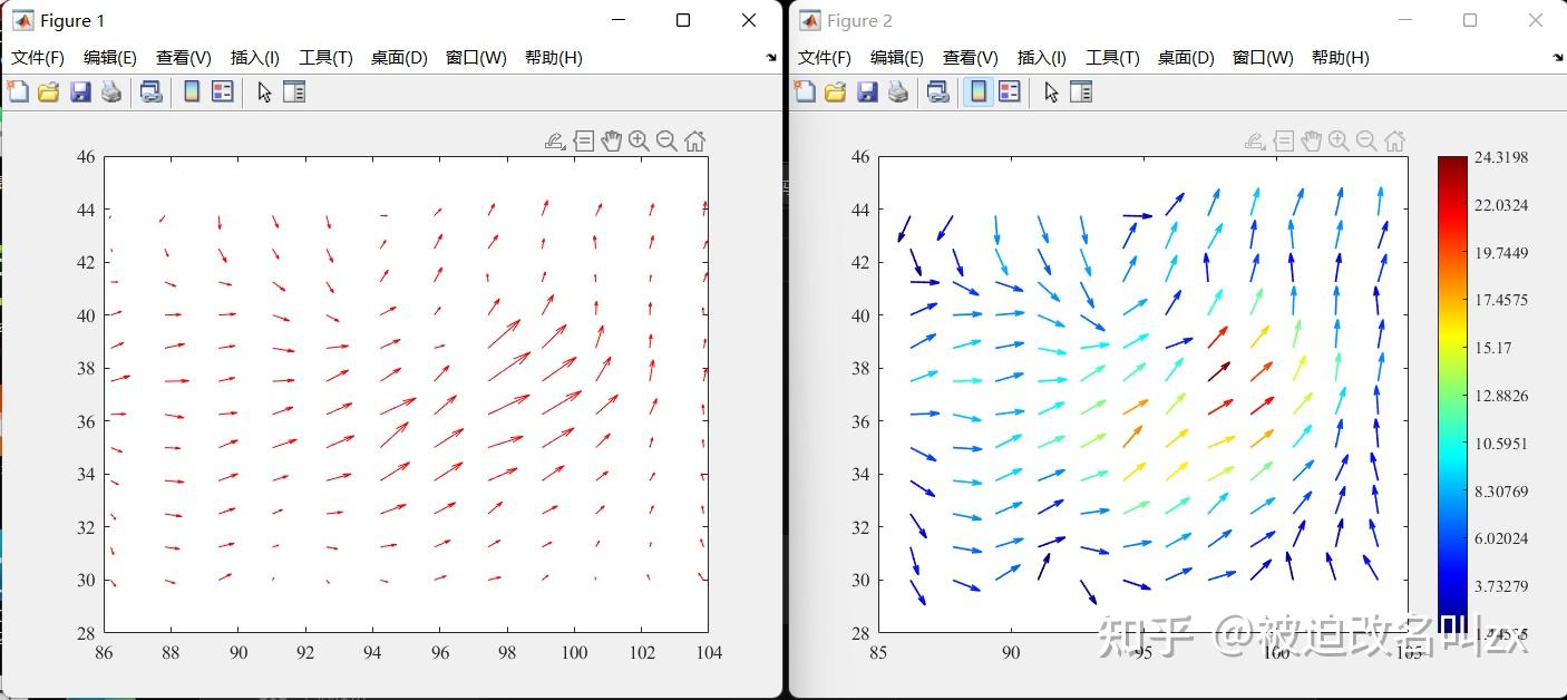 matlab绘制用颜色表示模值大小的箭头图 - 知乎