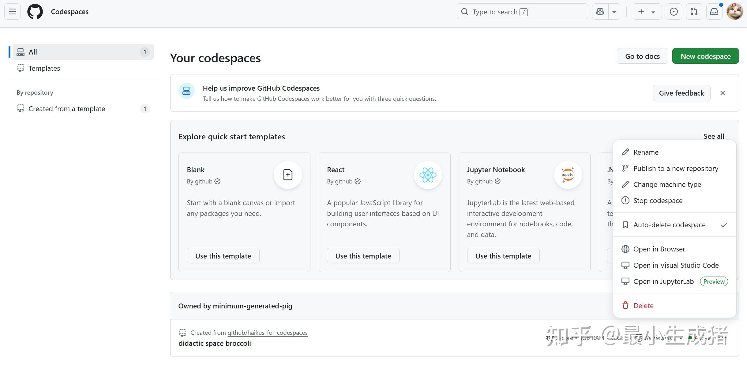 GitHub Codespaces - 知乎