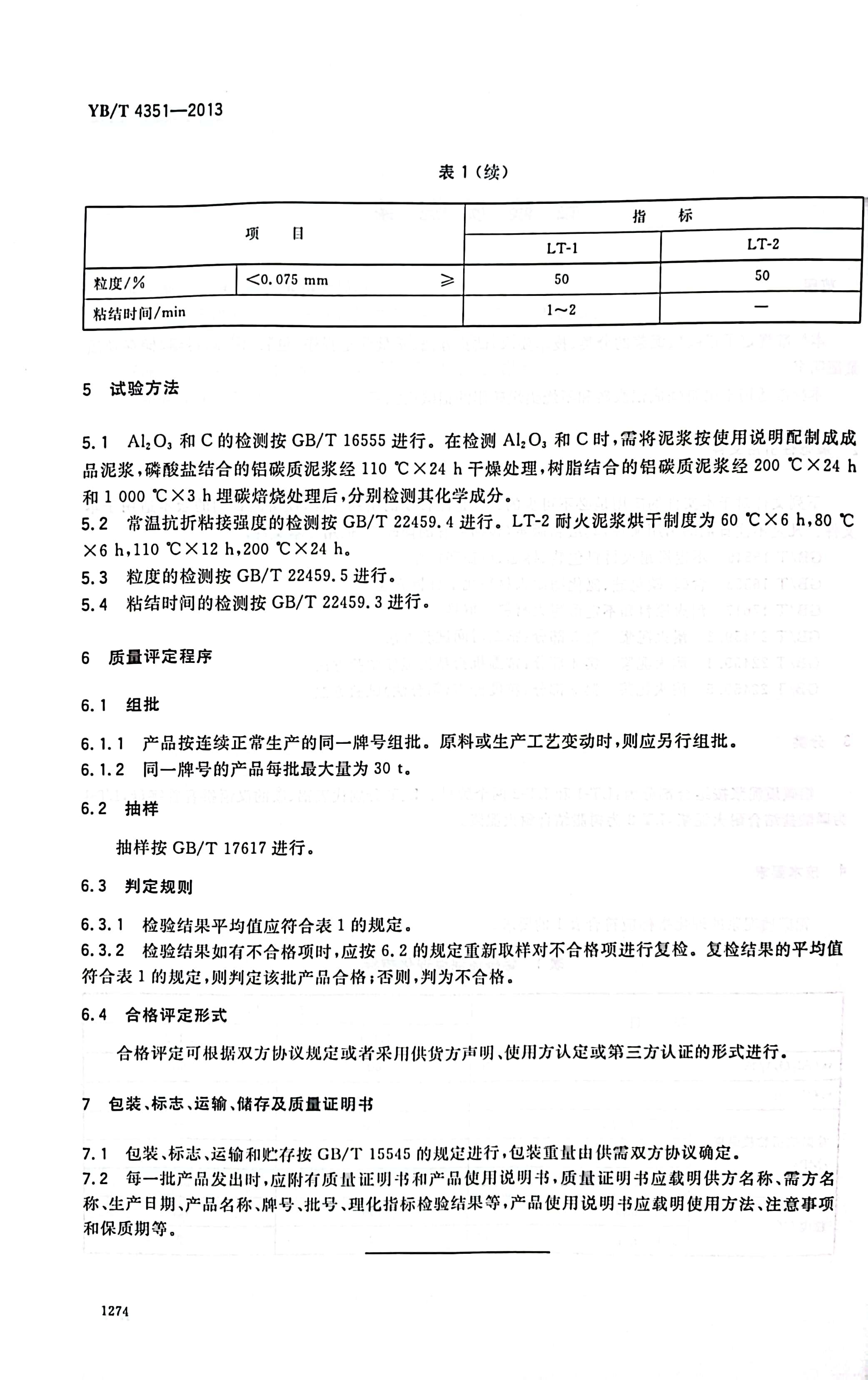 铝碳质泥浆 YB/T 4351-2013 - 知乎