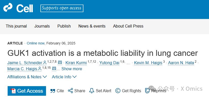 Cell | GUK1 激活，肺癌细胞代谢的 “双刃剑”？ - 知乎