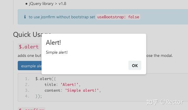 分享一款开源的非常轻量精美的jQuery模态弹窗插件(jquery-confirm)，包含Bootstrap,Material等多种主题 - 知乎