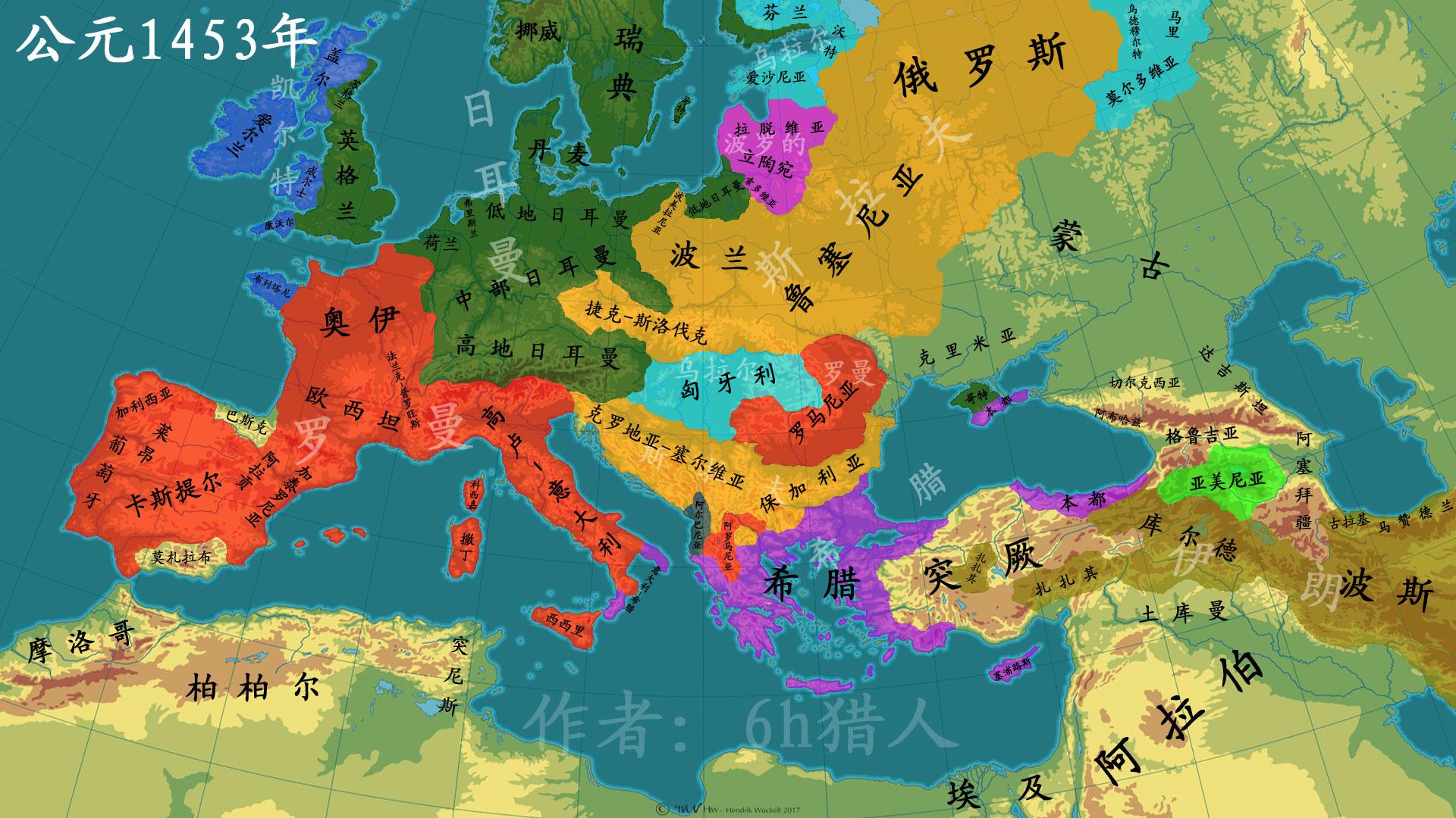 1453年的欧洲语言文化分布 - 知乎