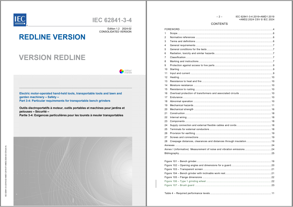 IEC 62841-3-4 AMD.2-2024【中文版翻译+PDF原版】修改件2 电动手持工具、可运输工具以及草坪和园艺机械安全性第3-4部分:可运输台式研磨机的特殊要求 - 知乎
